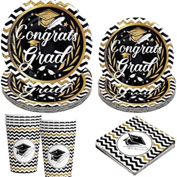 Party Supplies | New Graduation Plates And Napkins 224 Pack Of 44 ...